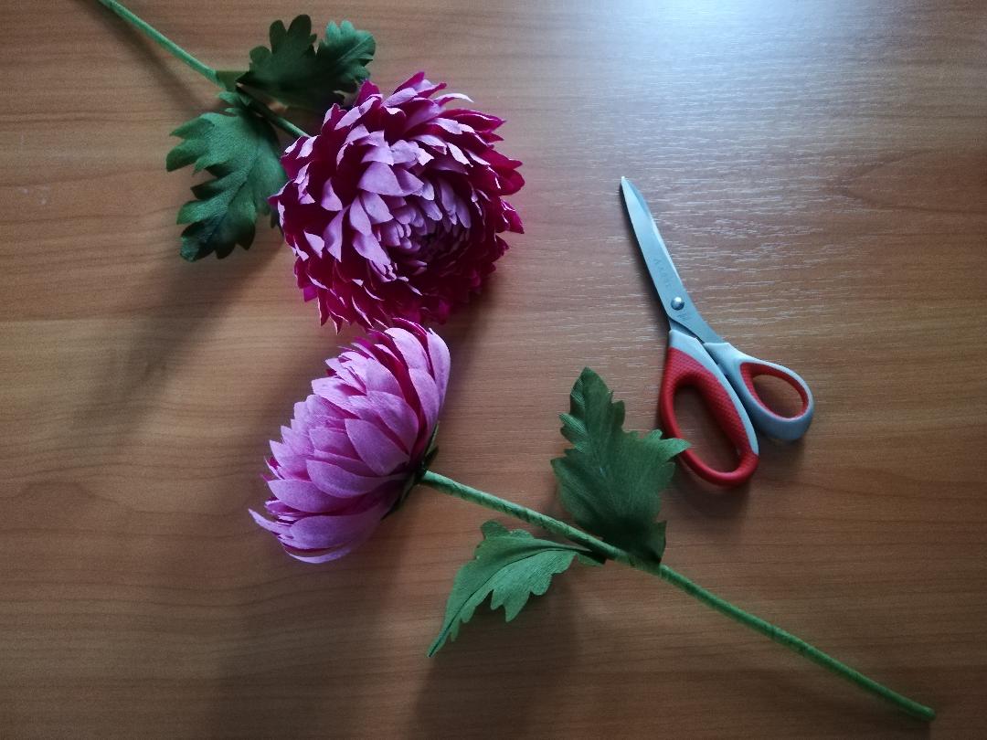 Elena handmade & tutorial crizantema din hartie doublette - Paper Art Shop